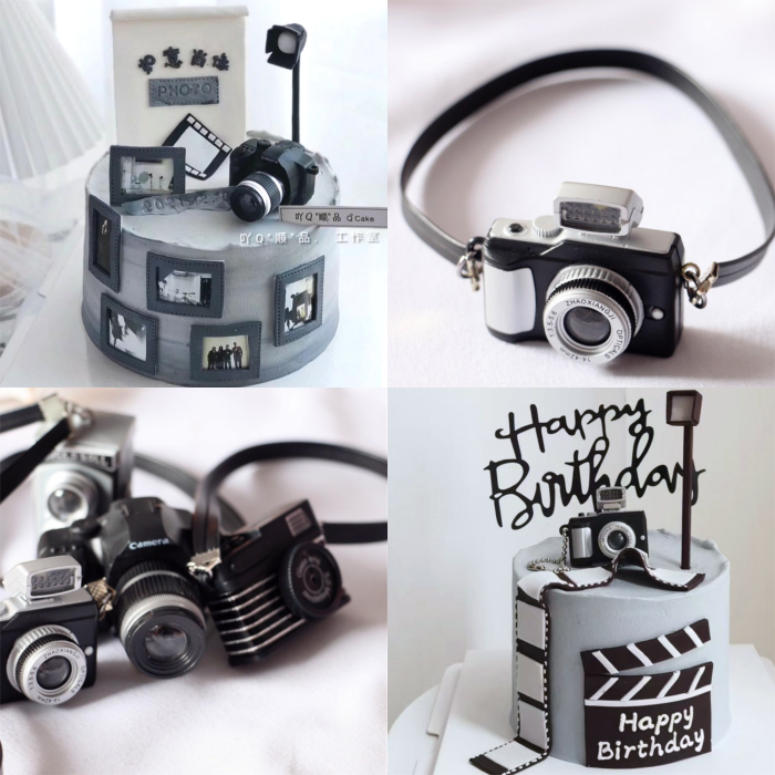 【JS Bakery Store】Camera Canon Film Theme Cake Decoration Topper 相机 佳能 ...