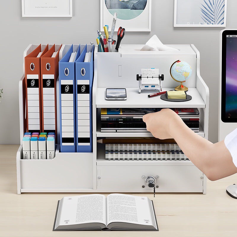 Document Organizer Rack Office Table Storage File Organizer Document ...