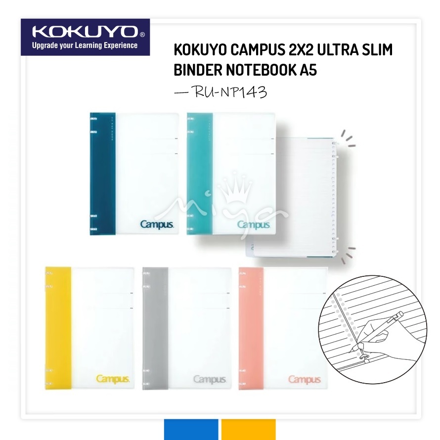 KOKUYO CAMPUS 2X2 ULTRA SLIM BINDER NOTEBOOK A5 | Shopee Philippines