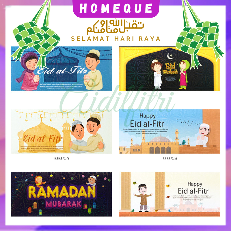 Sampul Duit Raya 2024 6pcs Sampul Duit Raya Aidilfitri Angpao Packet ...