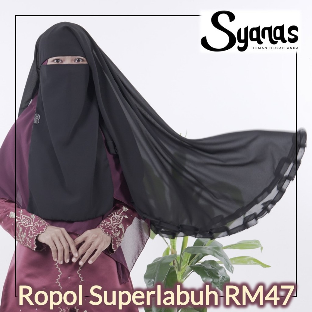 Niqab NINJA ROPOL 2 LAYER SIMPLE/SUPERLABUH BY SYANAS FRIENDS HJRAH AND ...