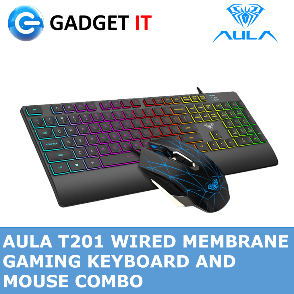 AULA T201 WIRED MEMBRANE GAMING KEYBOARD AND MOUSE COMBO | Shopee ...