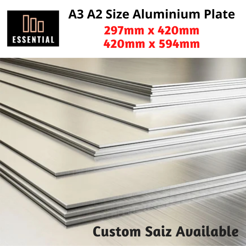 A2 A3 size Aluminium Plate 1mm 1.5mm 2mm 3mm 4mm | Shopee Philippines
