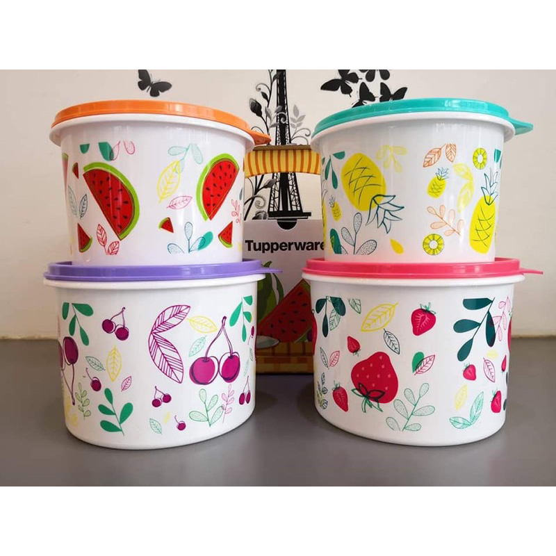 Tupperware Fruity Canister Set 4 units with box new airtight liquid tight | Shopee Philippines