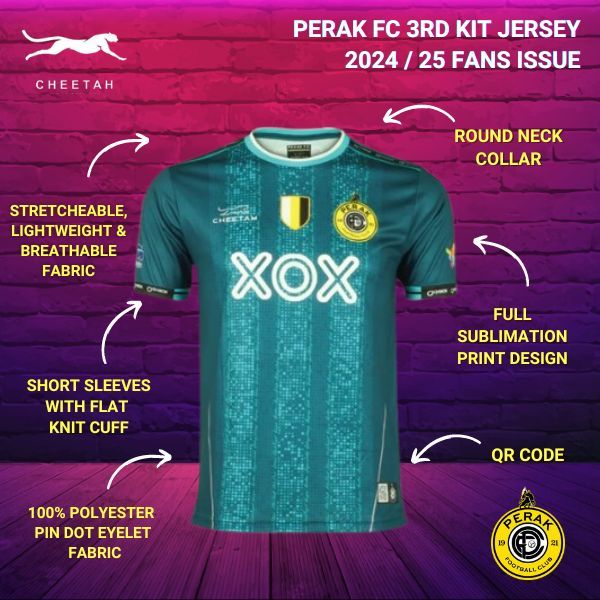 Perak FC Merchandise Replica PFC 3rd Jersey Fan Issue Perak FC Replica ...