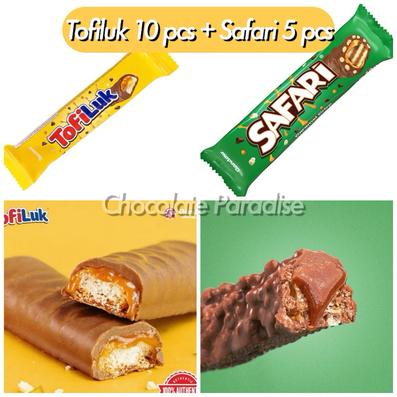 TWIN SET Tofiluk 10 Pcs & Safari 5 Pcs Caramel Crunch | Shopee Philippines