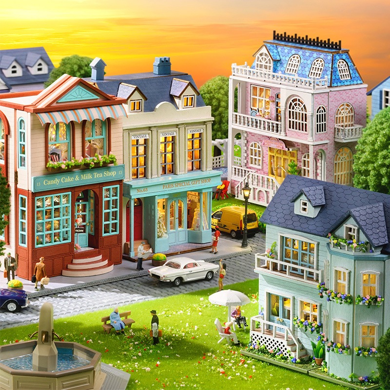 DIY Mini Manor House Home Sweet Home Series Miniature Doll houses Easy ...