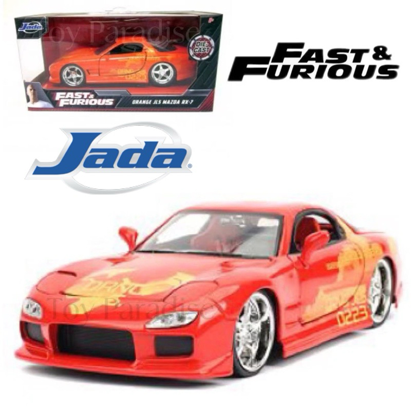 Jada Toys Metal Die cast Car Vehicle Fast & Furious Orange JLS Mazda RX ...