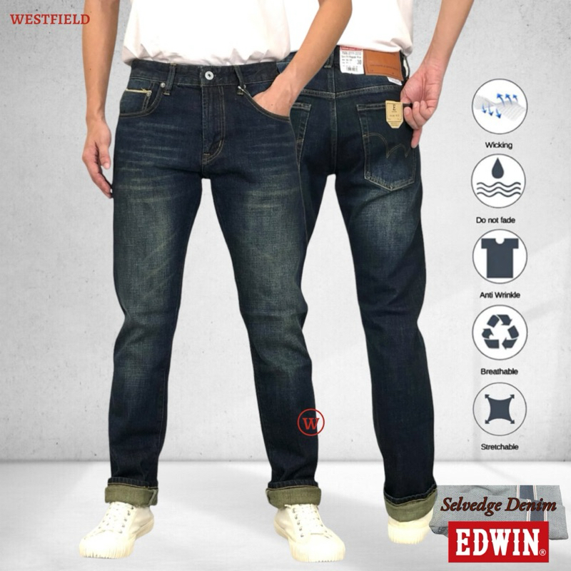 Limited Edition EDWIN Men’s 506 Selvage Japan Denim Slim Fit Jeans ( 7506 2771 ) | Shopee ...