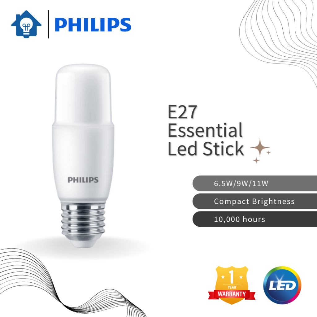 Philips Essential 6.5W 9W 11W LED Stick ( Warm White / Cool White ...