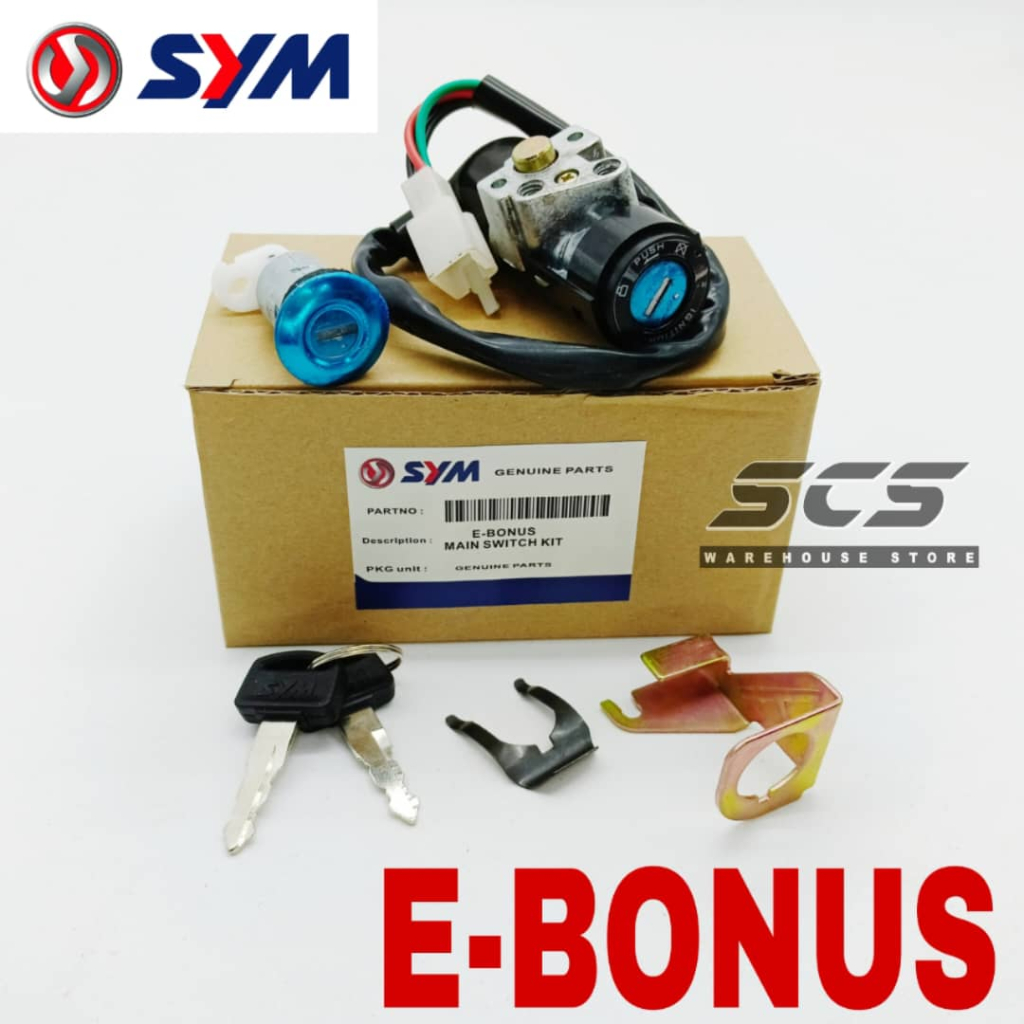 SYM Main Switch Kit Set Ignition Key Lock E-BONUS EBONUS 110 Parts ...