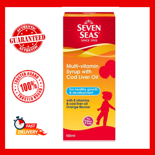 SEVEN SEAS Multi-Vitamin Syrup with Liver Oil 100ml (Exp:04/2026)/for ...