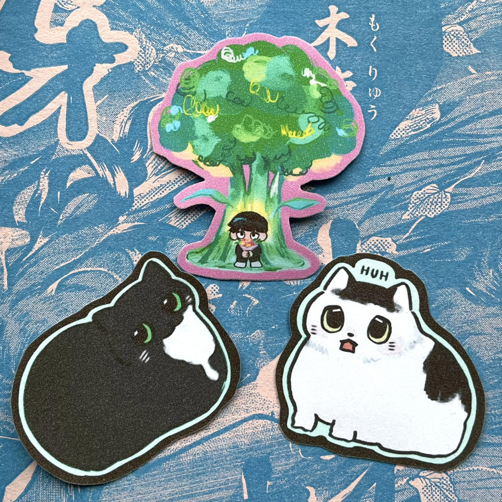 silly stickers (mob psycho / cat stickers) | Shopee Philippines