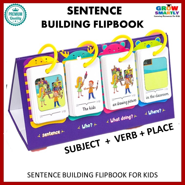 English Sentence Building Flipbook Speech Therapy Activity Speech Delay ...
