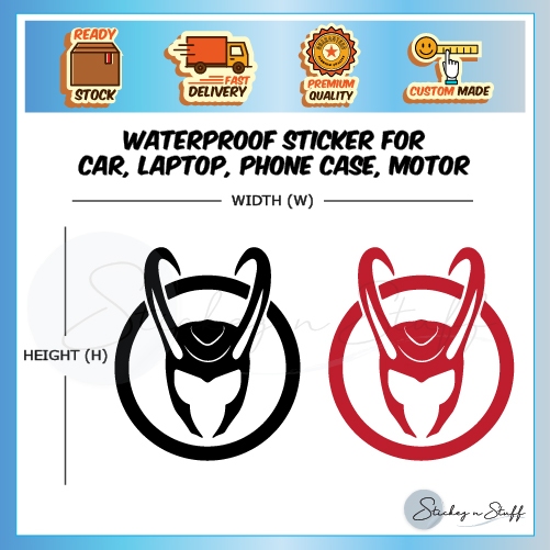 Loki Avengers Off Road Raptor Sticker Kereta Waterproof Car Motor ...