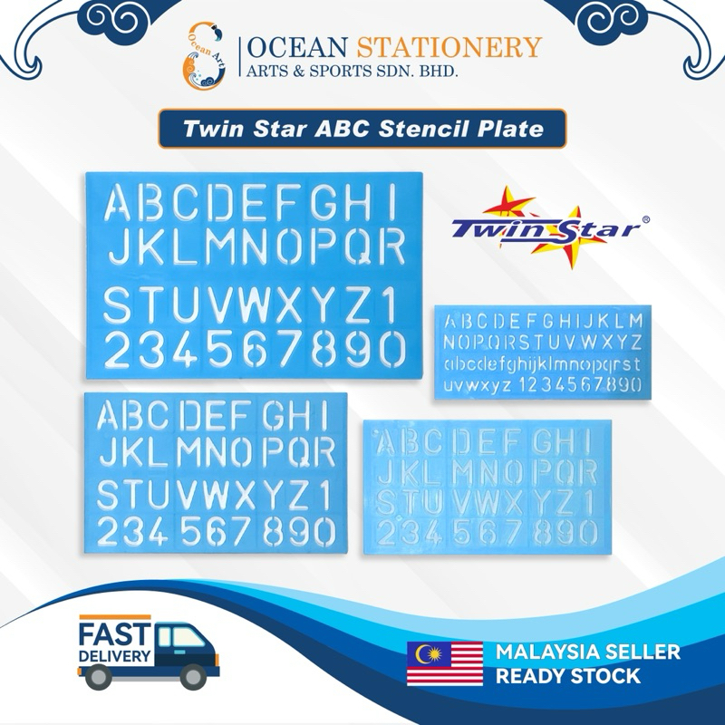 Twin Star Alphabet Numbers ABC Stencil Plate Ruler | Shopee Philippines