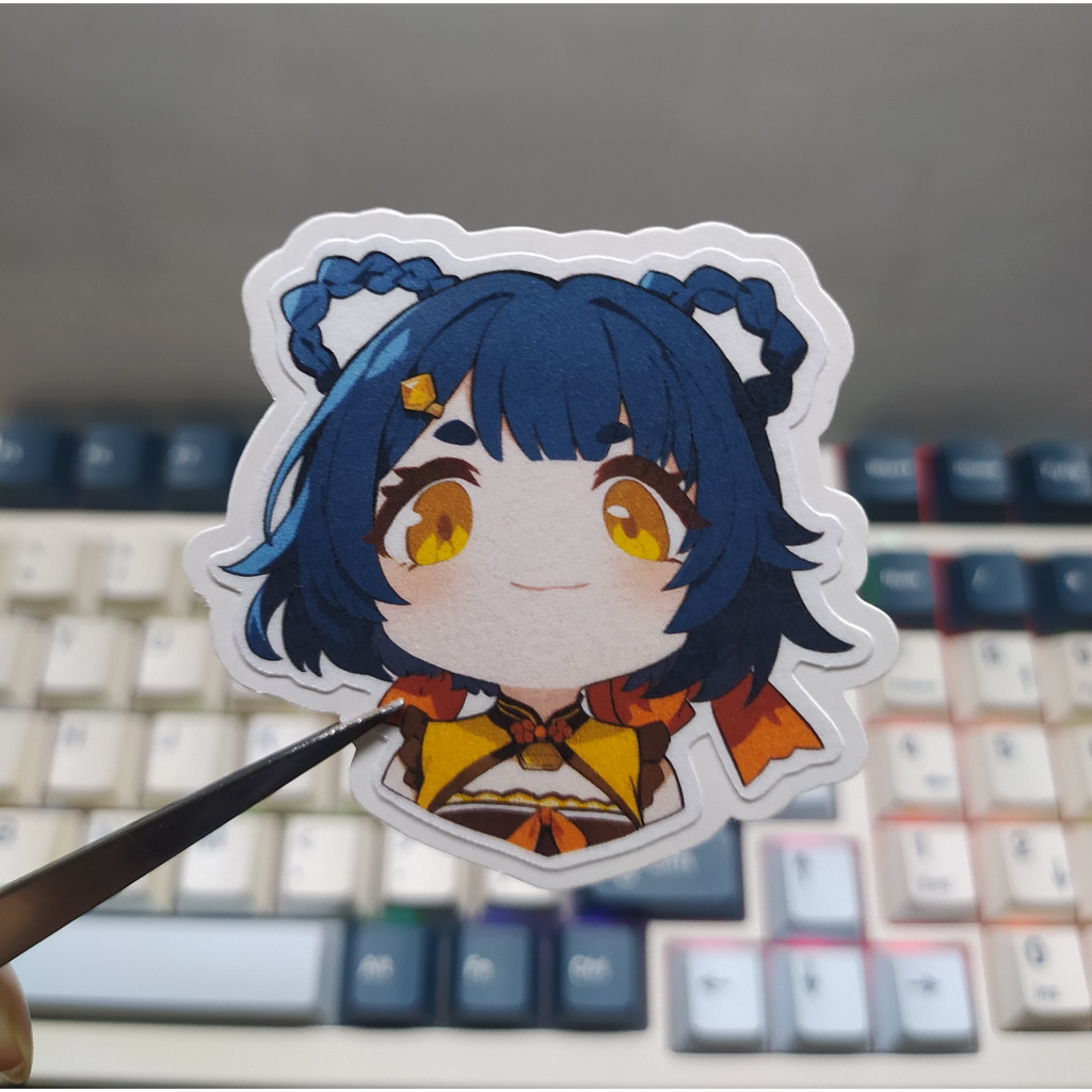Xiangling - Genshin Impact Meme Stickers Wide Face Series ( Laminated ...