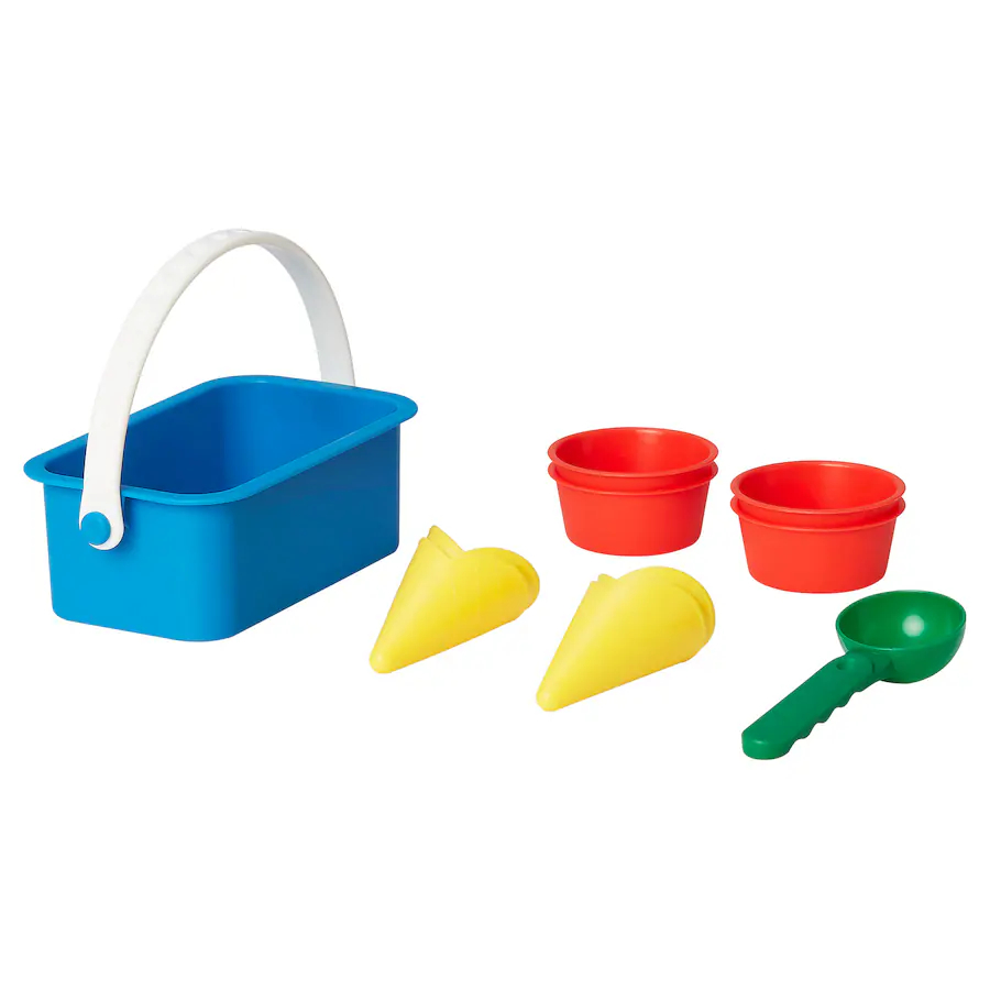Ikea Sandig 10 pcs toy ice cream sand set beach toy mainan pasir ...
