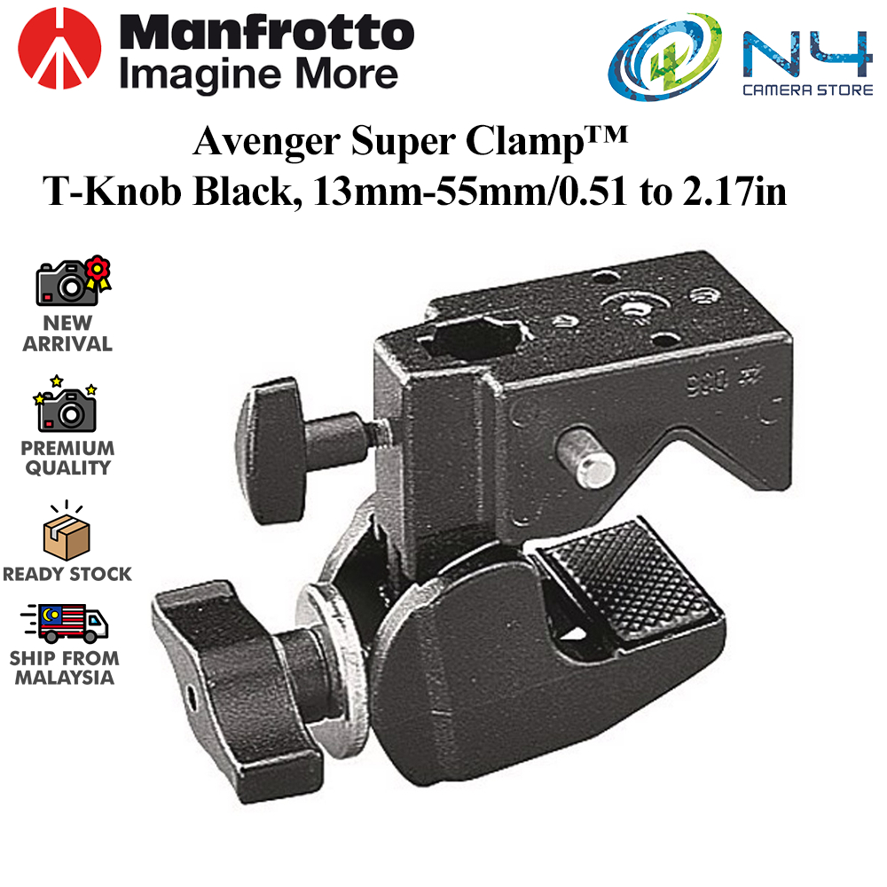 MANFROTTO AVENGER SUPER CLAMP-BLACK (C1575B) | Shopee Philippines