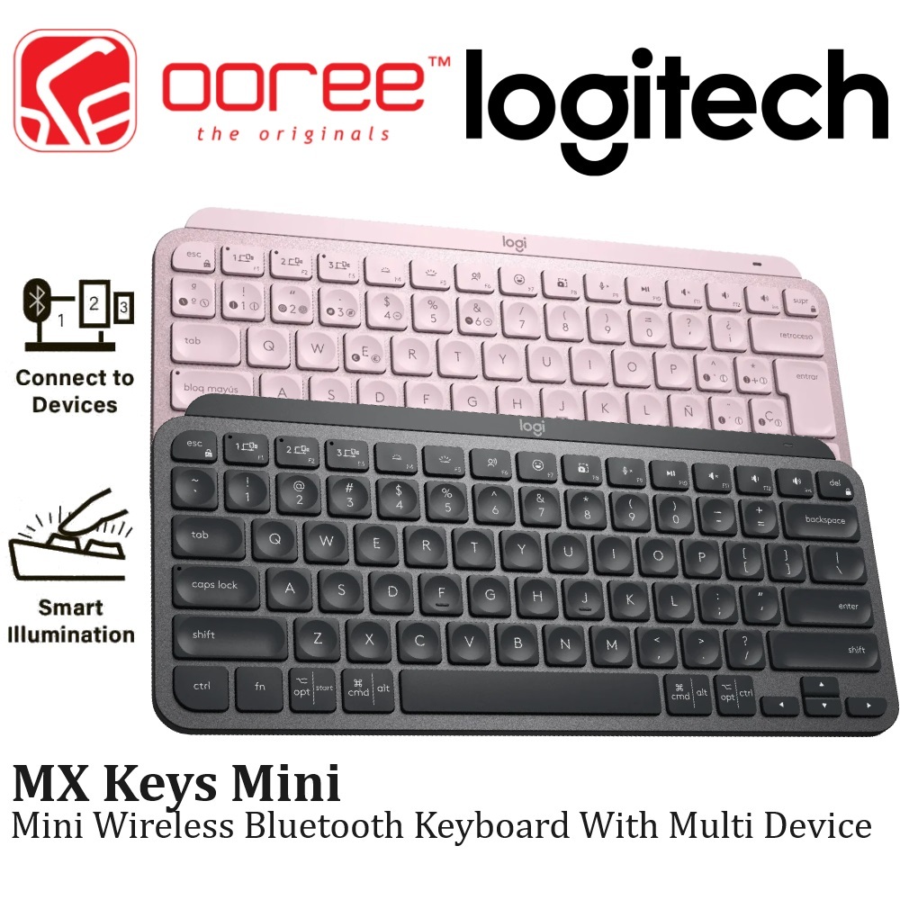 LOGITECH MX KEYS MINI WIRELESS KEYBOARD WITH MULTI DEVICE / BLUETOOTH ...