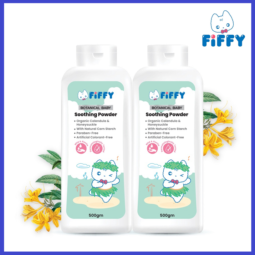 FIFFY Twin Pack Baby Powder Baby Talcum (500g) 2515 | Shopee Philippines