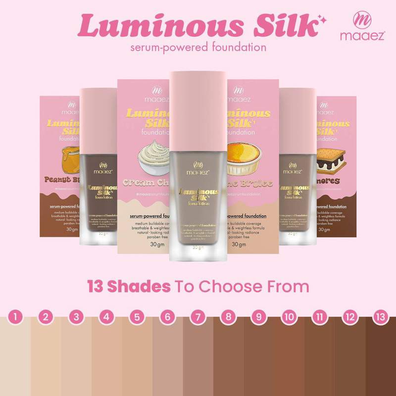 Maaez Luminous Silk Serum - Powered Foundation 30g HQ | Shopee Philippines