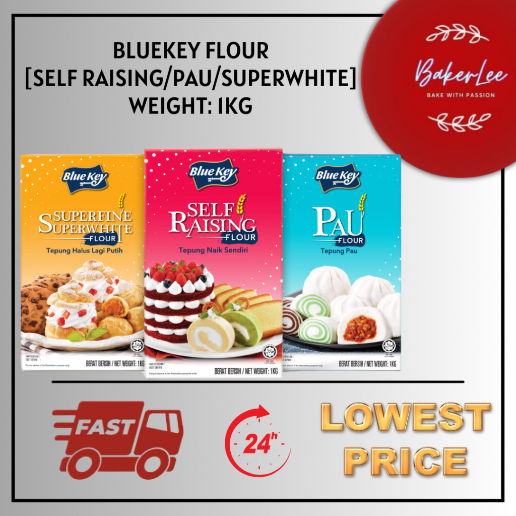 BLUEKEY FLOUR 1KG BLUEKEY SELF-RAISING / BLUEKEY PAU FLOUR / BLUEKEY SUPERFINE FLOUR | Shopee ...