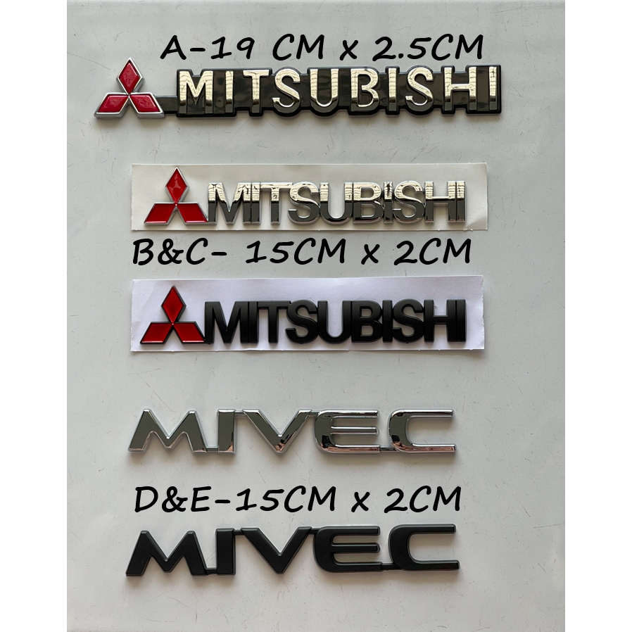 EMBLEM LOGO FOR MITSUBISHI MIVEC | Shopee Philippines