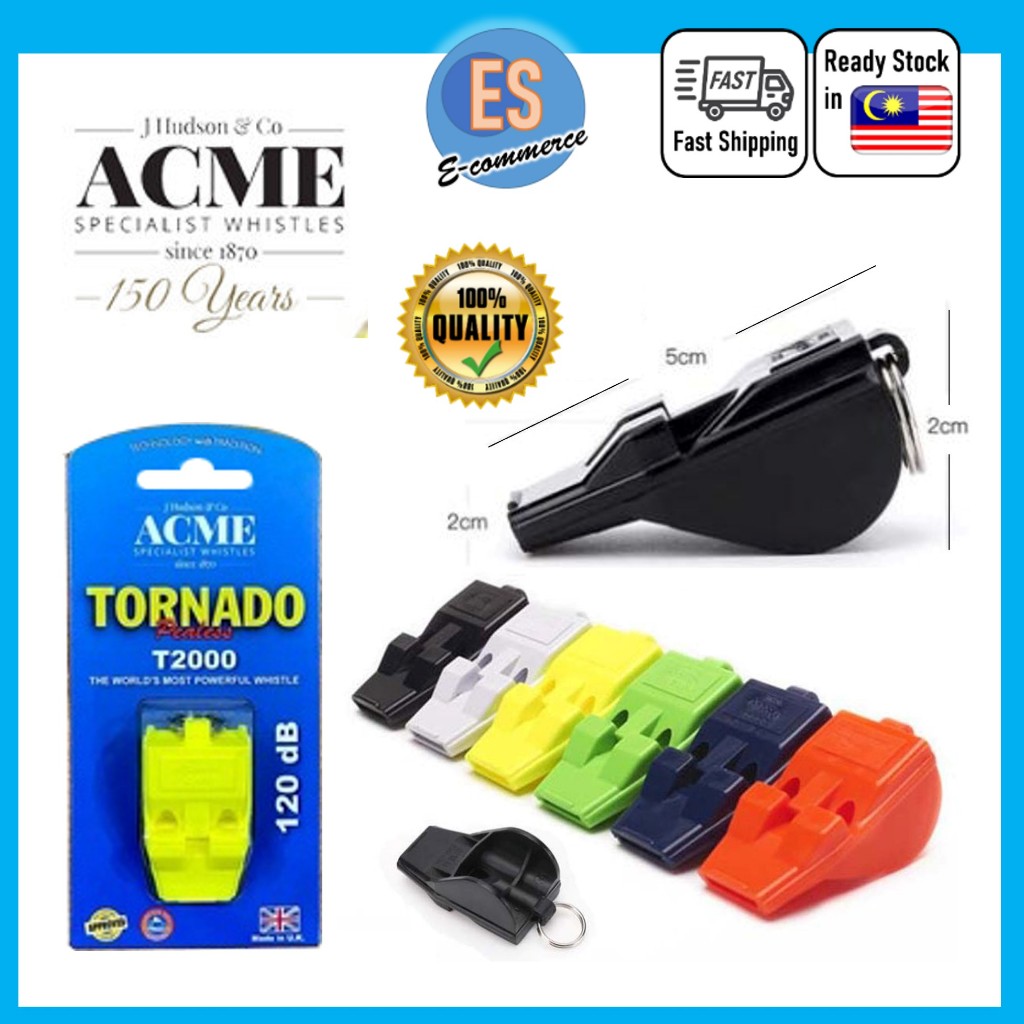 Acme Tornado T2000 Whistle (Pealess) Whistle Tournament Pendil | Shopee Philippines