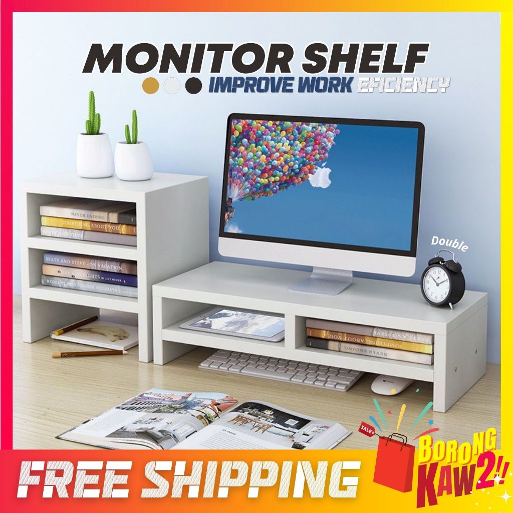 BKK Monitor Stand Shelf Meja Komputer Meja Laptop Rak Kecil Monitor ...