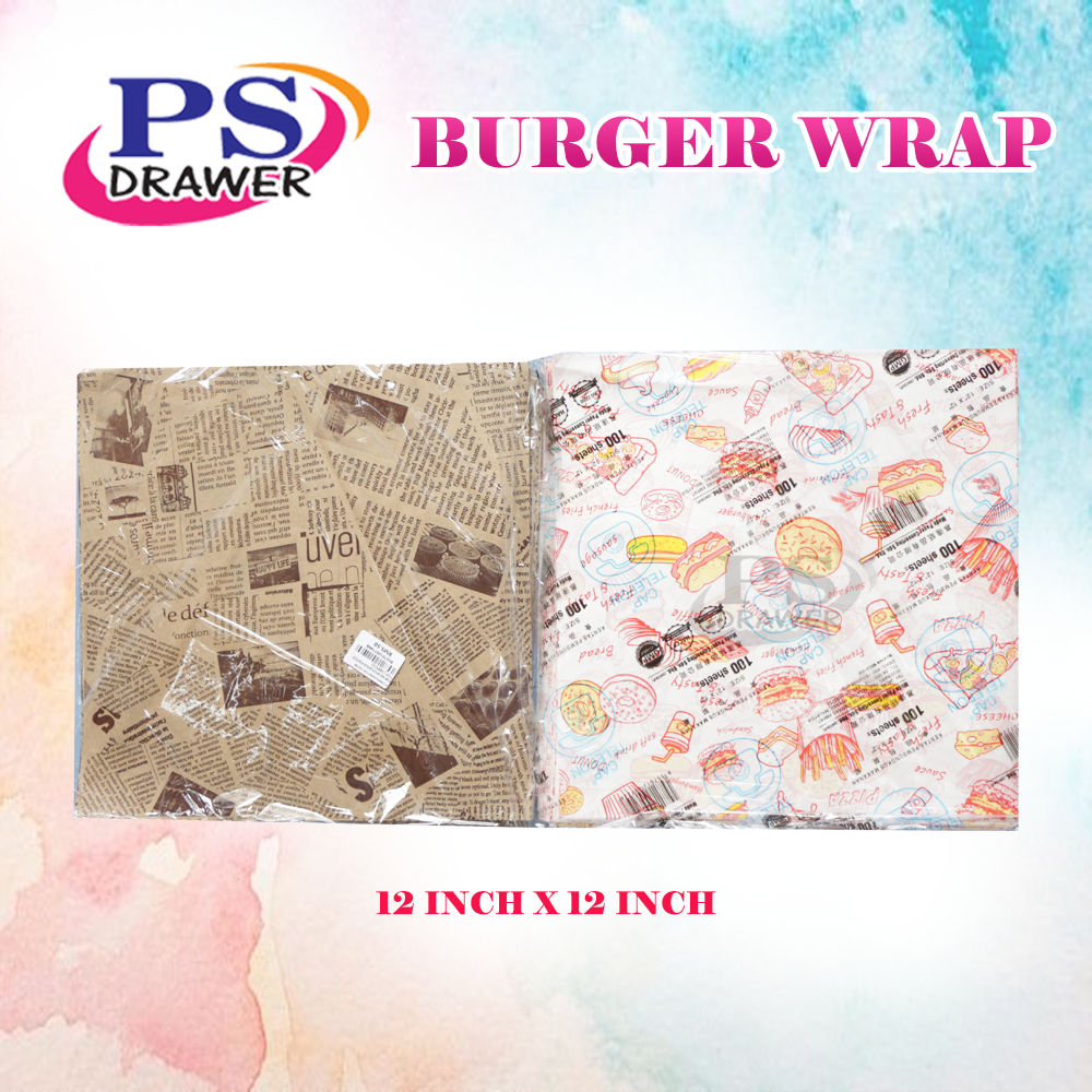 Burger / Food Wrapper Paper (100pcs) | Shopee Philippines