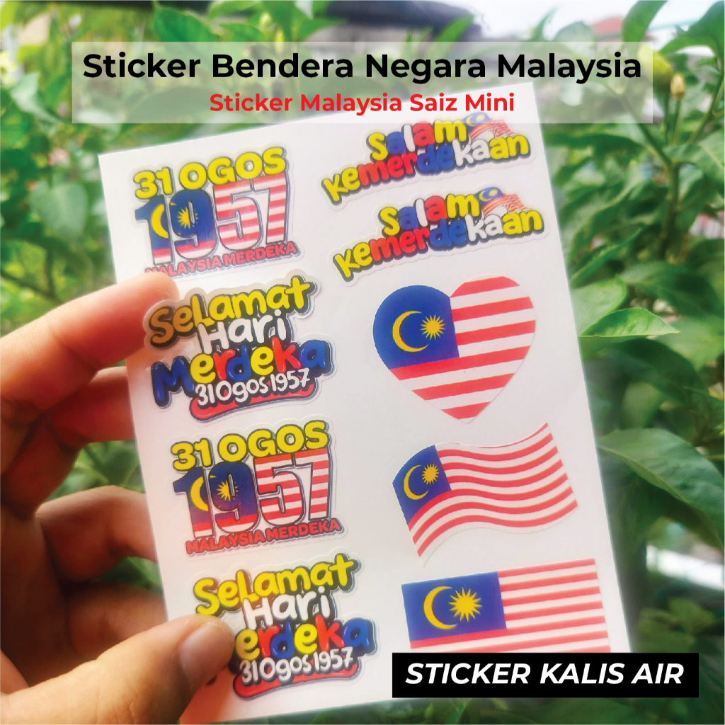 Sticker Saiz Mini - Sticker Bendera / Kalis Air | Shopee Philippines