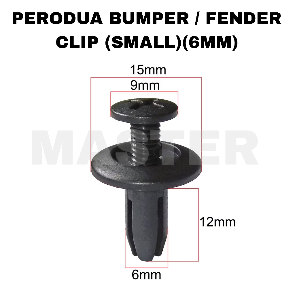 PERODUA BUMPER / FENDER CLIP (SMALL)(6MM) | Shopee Philippines