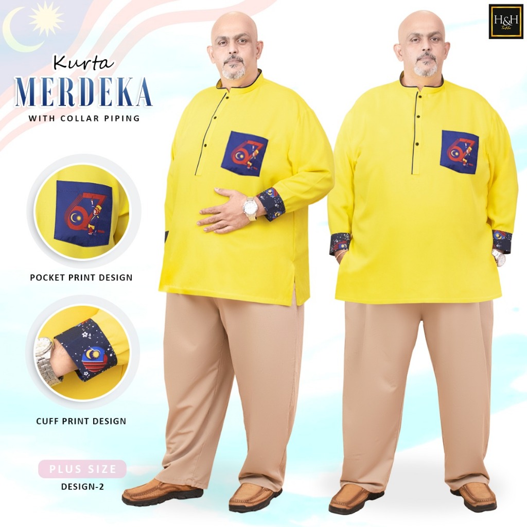 Merdeka 2024 Special Edition Plus Size Merdeka 2024 Elegant Kurta for ...
