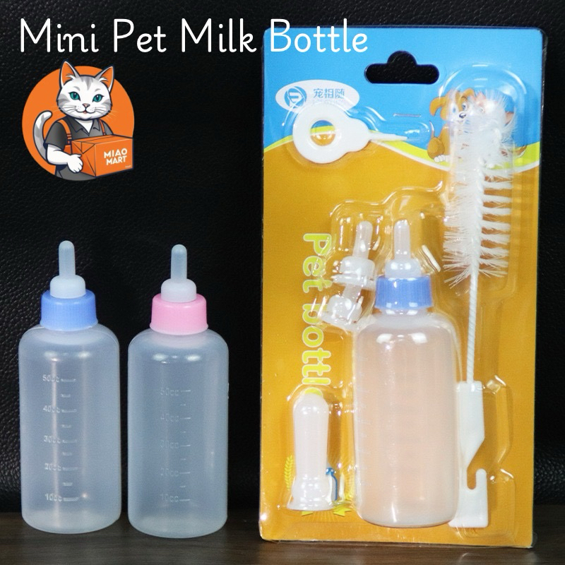 Mini Pet Milk Bottle Cat Milk Bottle Set Botol Susu Kucing | Shopee ...