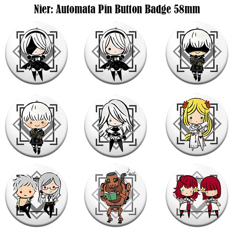Anime NieR Automata Characters Pin Button Badge 58mm | Shopee Philippines
