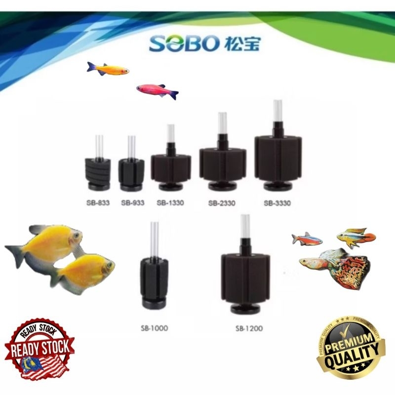 Sobo Aquarium Biochemical Bio Sponge Filter SB933,SB1330,SB2330,SB3330 ...