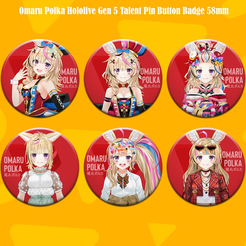 Omaru Polka Hololive Talent Pin Button Badge 58mm | Shopee Philippines