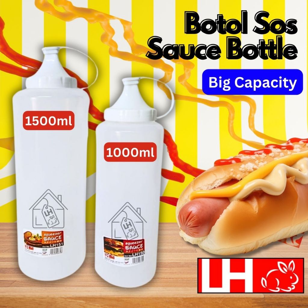 Sauce Bottle/ Botol Sos/Botol Sos Mayonis/Condiment Squeeze Bottle ...