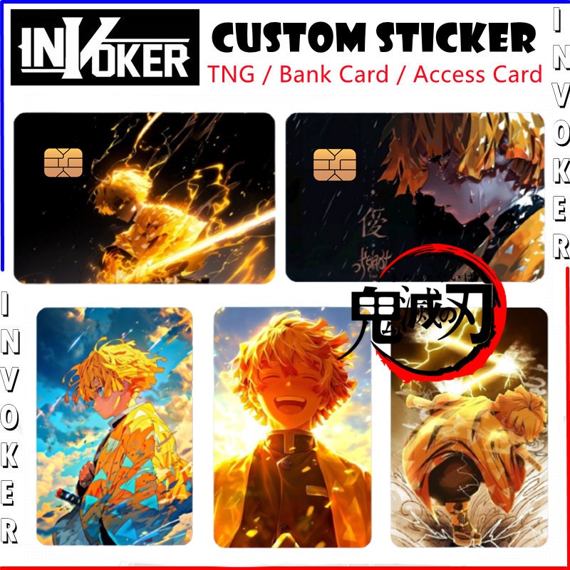 Zenitsu Agatsuma - Touch n Go Card Sticker Cover / TNG CARD / Bank Card ...