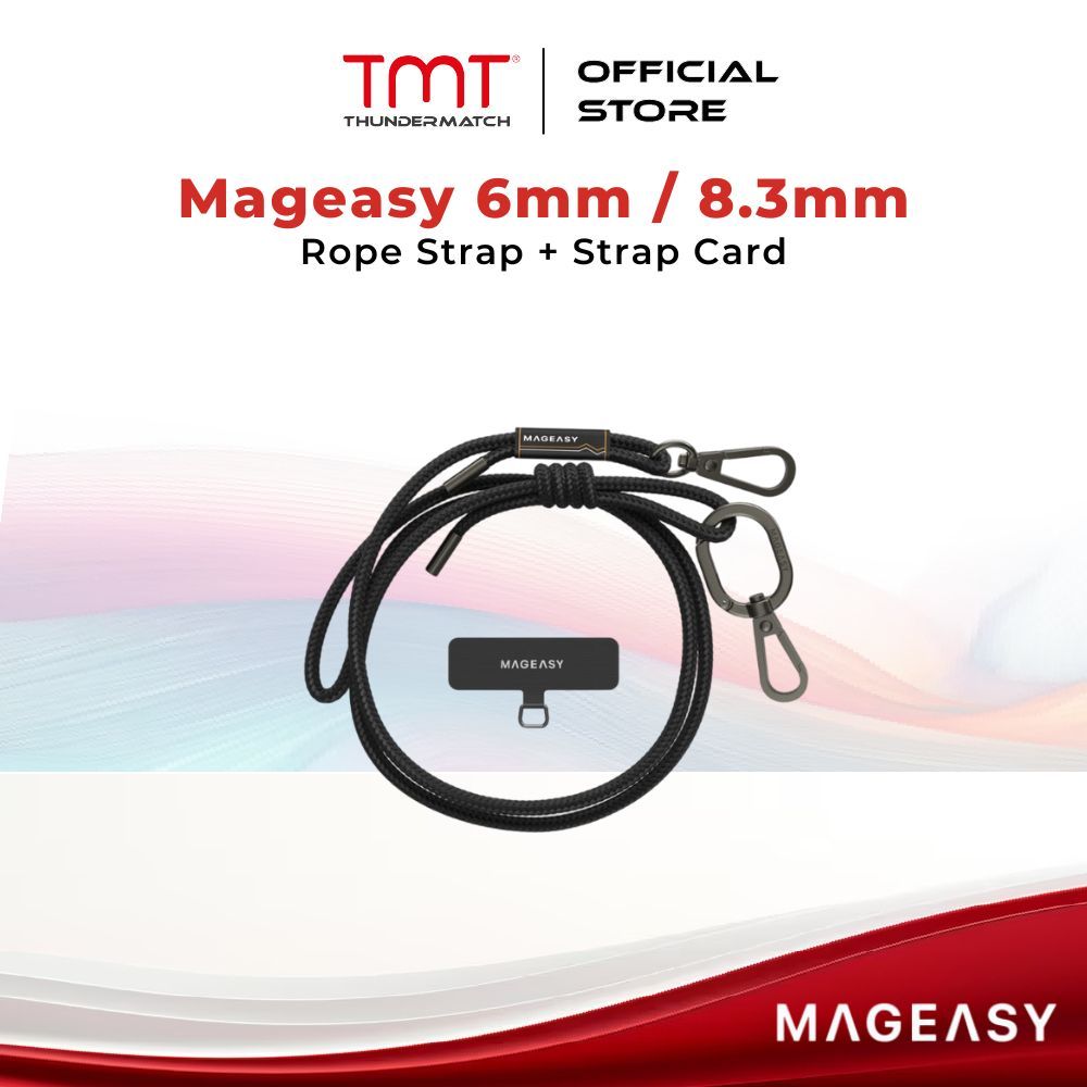Mageasy 6mm / 8.3mm Phone Rope Strap + Strap Card | Shopee Philippines