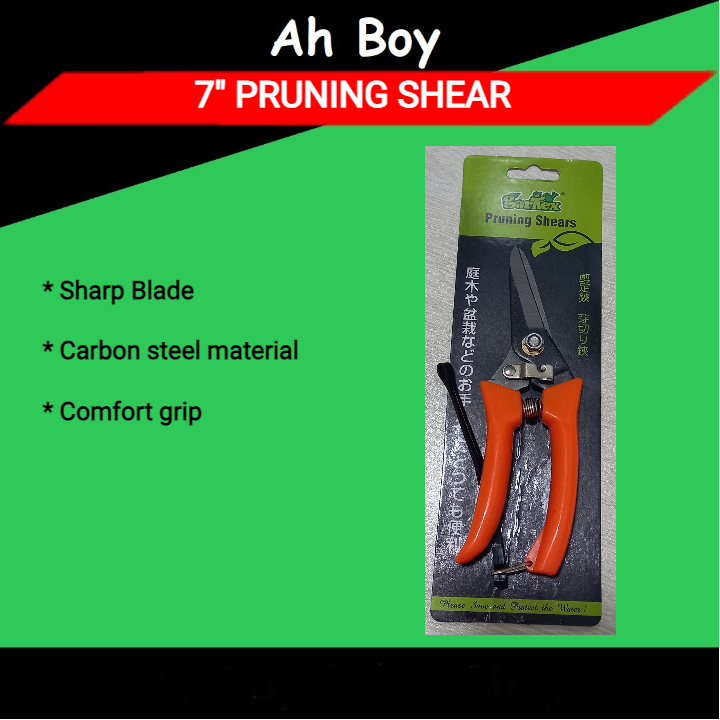 7" PRUNING SHEAR GARDEN HAND SHEAR BRANCH CUTTER WIRE CUTTER | Shopee ...