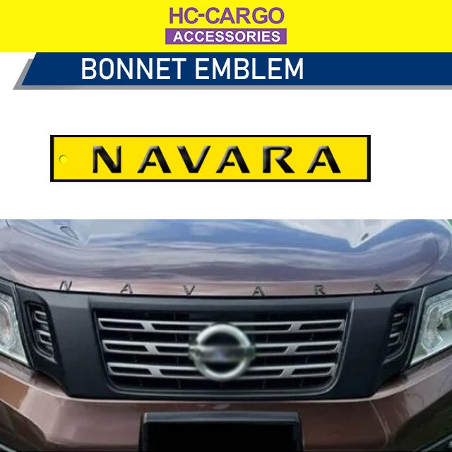 Nissan Navara Bonnet wording Emblem Logo 3D - Bonnet Emblem Logo (Matt ...
