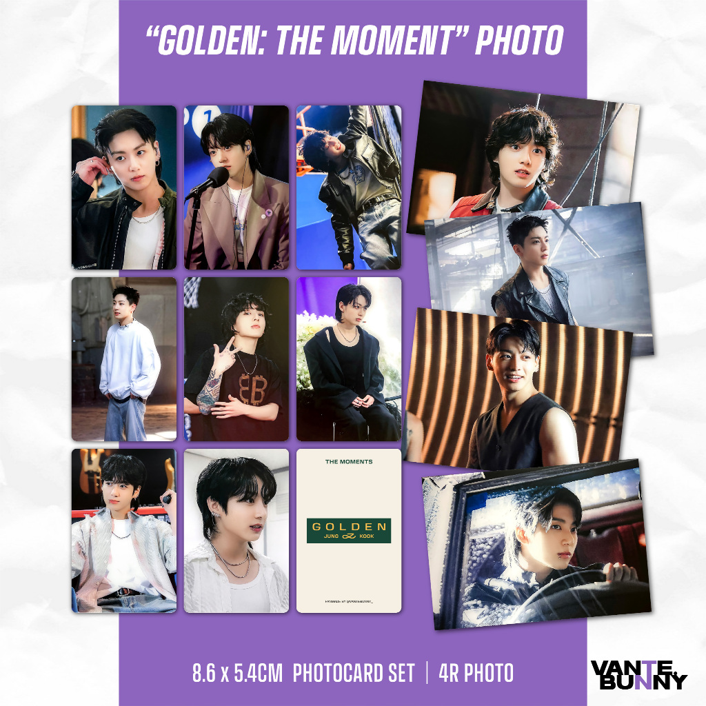 JK Jungkook Golden The Moments 4R Photo Photocards - Fanmade Photo Card ...