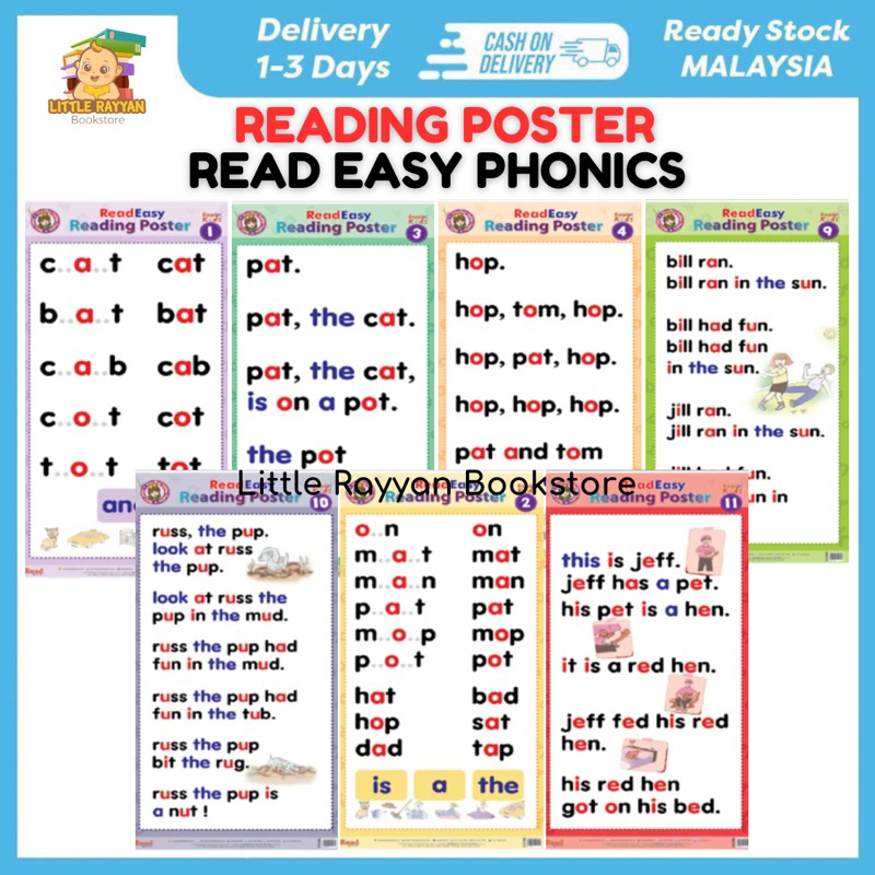 POSTER READING READ EASY PHONICS | Shopee Philippines