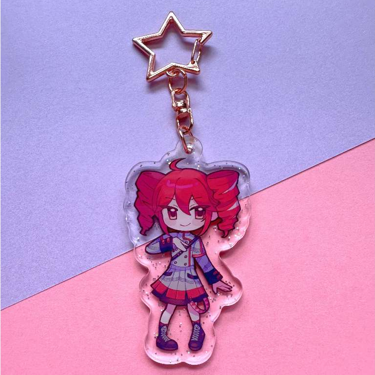 Kasane Teto 6cm Glitter Keychain SynthV / Synthesizer V UTAU | Shopee ...