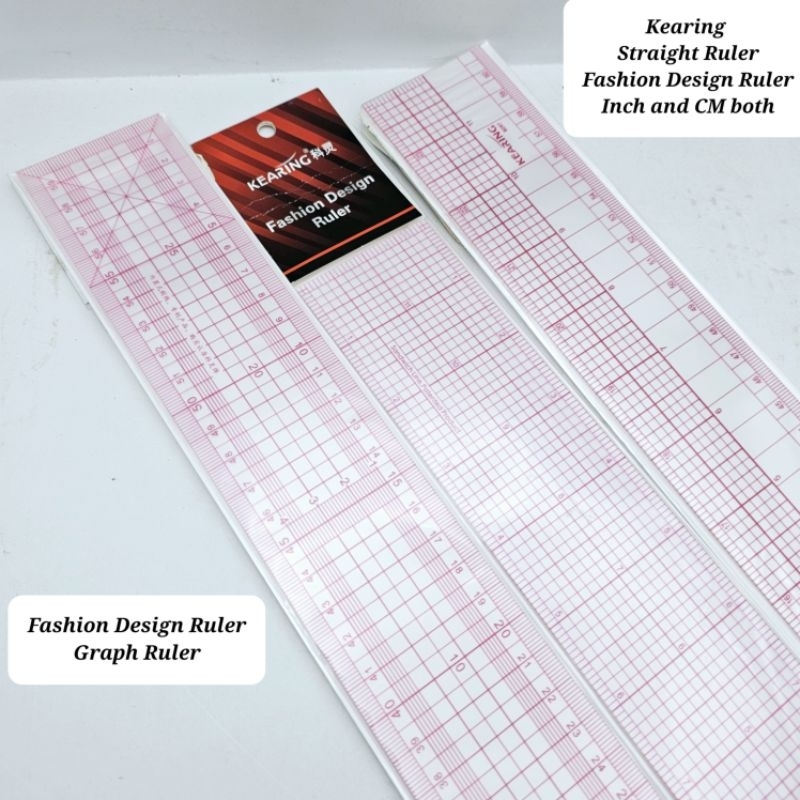 Kearing Fashion Design Ruler Pattern Making Ruler Straight & Flexible ...