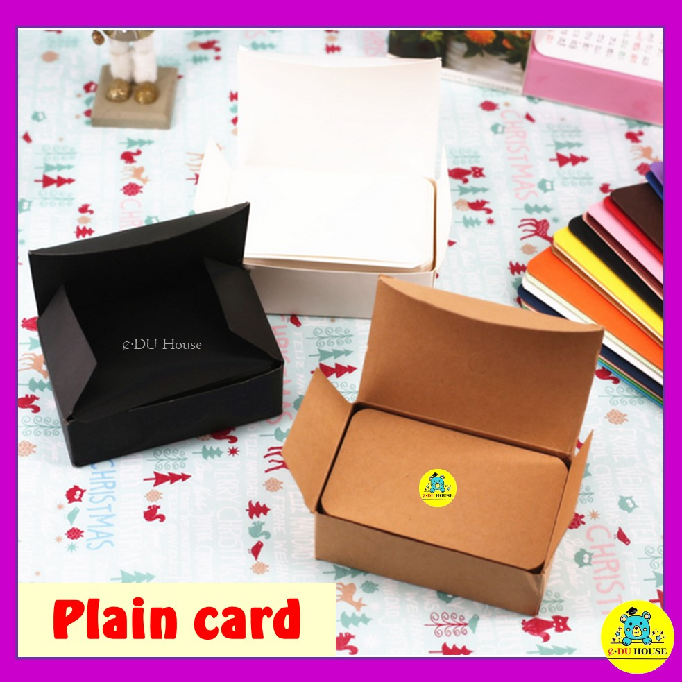 Blank Plain Card Greeting card DIY Kraftl card Memo Note Card portable ...