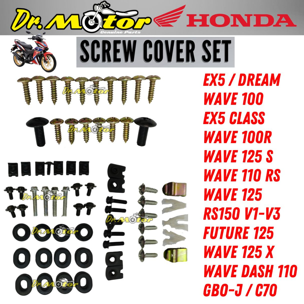 RS150 EX5 WAVE 100 R 125 S 110 RS X ULTIMO DASH110 Screw Body Cover ...