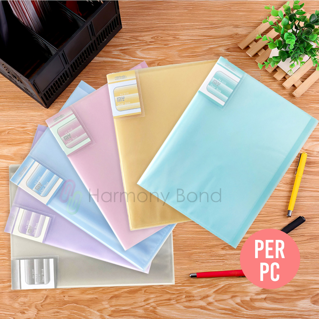 Kidario A4 PP Plastic Clear Book / Clear Holder / A4 Hard Cover File ...